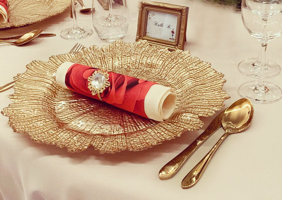 Besteck in gold für Hochzeit mieten - goldenes Besteck leihen